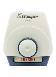 Xstamper Pre-Inked 3-In-1 Entered, File Copy, Completed Stamp White ...