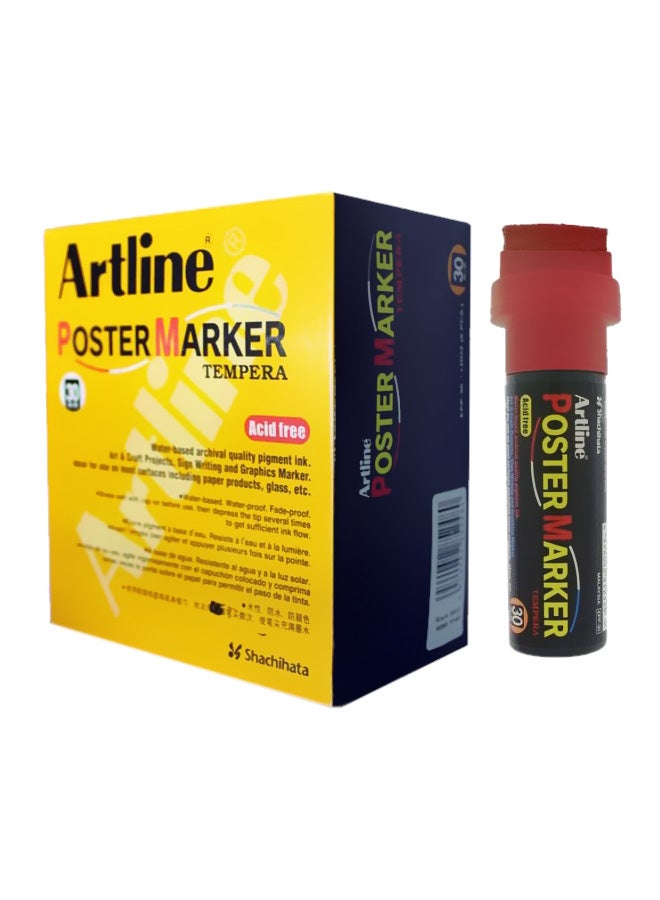 Artline 6-Piece Tempera Poster Markers Red | Best Price KSA | Riyadh ...