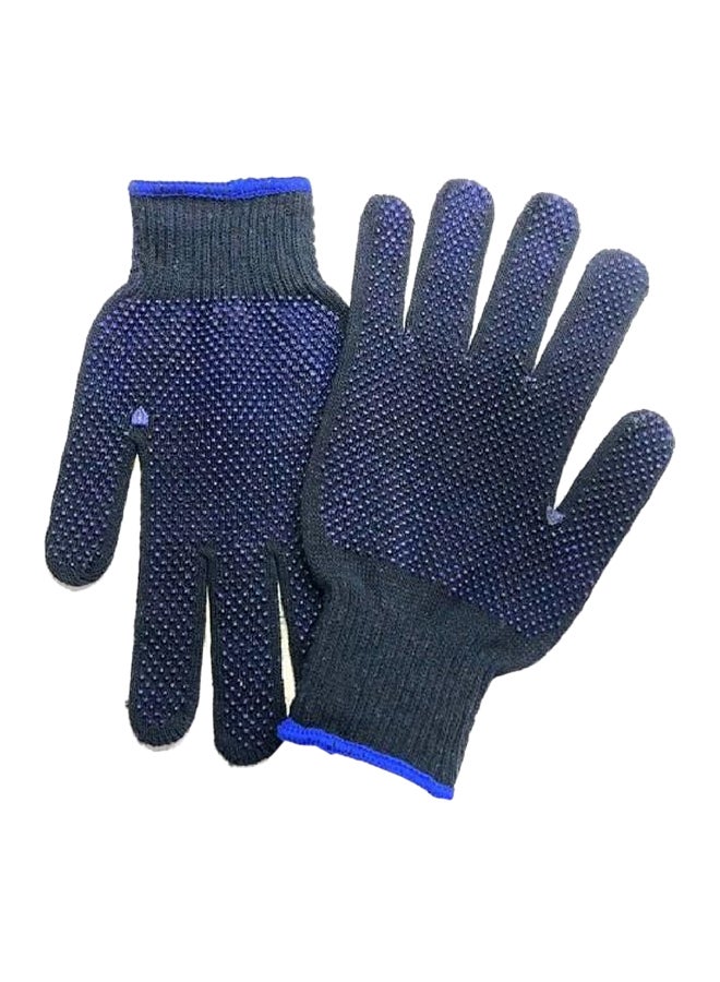 APEX 12-Pair Double Sided Dotted Safety Hand Gloves Set Blue | Best ...
