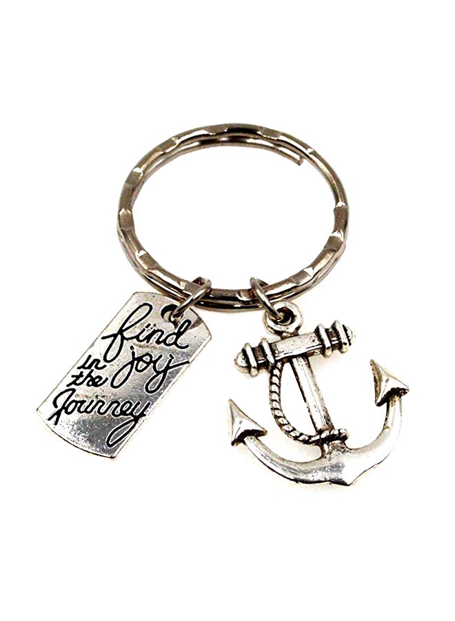 It's All About...You! Engraved Anchor Keychain Silver/Black | Best ...