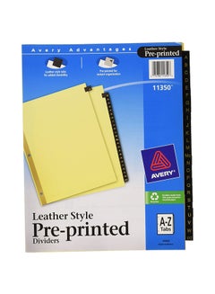 AVERY 25-Tab Leather Style Pre-Printed Dividers Blue/Yellow UAE | Dubai ...
