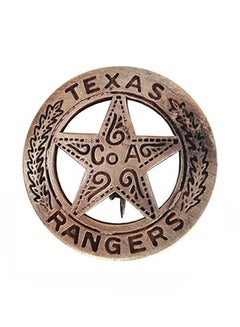 Great Western Badges Brass Texas Rangers Badge With Peso Brown Egypt ...