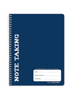 BookFactory 100-Sheet Note Taking Notebook Blue UAE | Dubai, Abu Dhabi