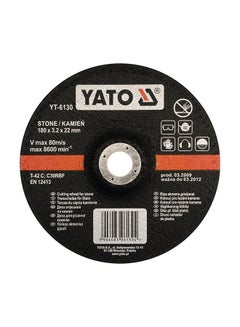 Yato Stone Cutting Disc Depressed Center YT-6130 Multicolour 180X22X3.2 ...