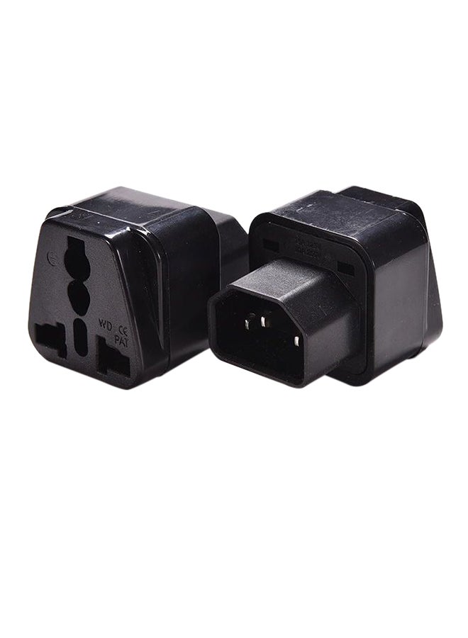 Generic UPS C14 to Universal Female Socket Power Adapter AC Plug black ...