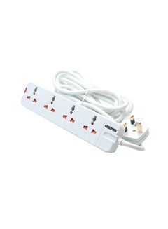 GEEPAS 4 Way Extension Board White UAE | Dubai, Abu Dhabi