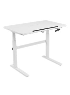 TechFort Manual Height Adjustable Gaming Desk White UAE | Dubai, Abu Dhabi