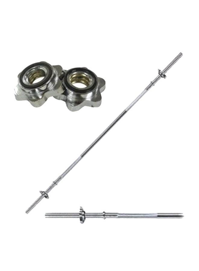 Generic 110 cm Weight Lifting Bar with Chrome Spin lock Exercise Bar ...