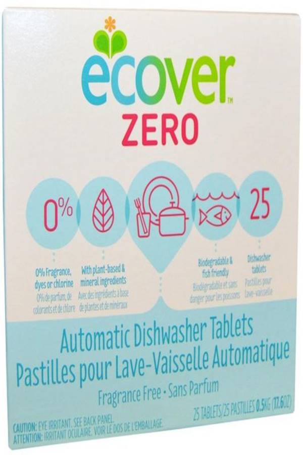 ecover Zero, Automatic Dishwasher Tablets, Fragrance Free, 25 Tablets ...