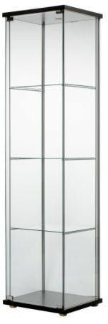 Generic Detolf Glass-door Cabinet Clear/Black UAE | Dubai, Abu Dhabi