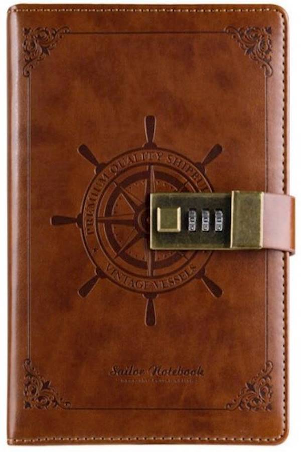 Generic Sailor Lock Diary Brown | Best Price KSA | Riyadh, Jeddah