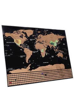 Generic Scratch Off World Map Poster - With Saudi Arabia And Country ...