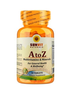 SUNVIT NATURALS A To Z Multivitamin And Mineral - 30 Tablets | Best ...