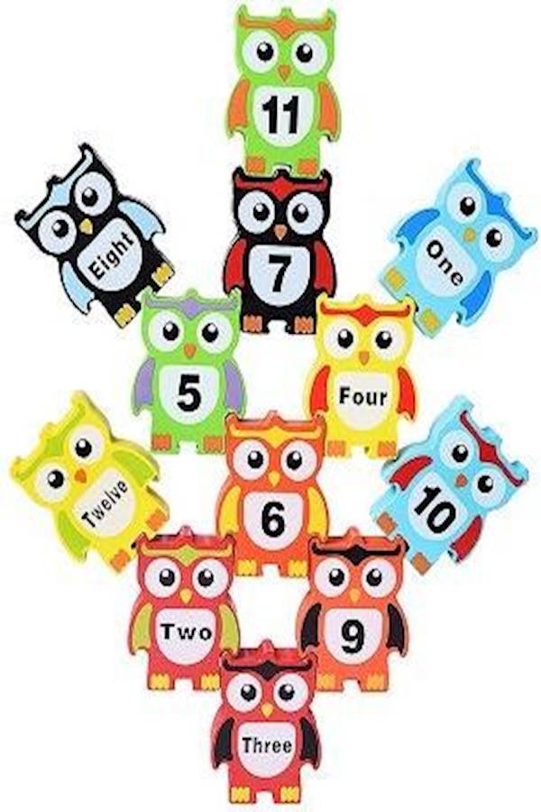 Generic Toys Colorful Stacking Blocks In Owl Shape With Numbers For ...