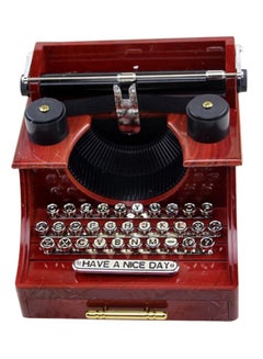 ZOOYOO Vintage Typewriter Hand Crank Music Box For Decoration Red 30 ...