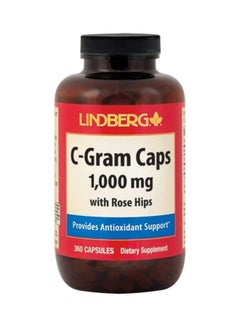 Lindberg C-Gram Caps 1000 mg With Rose Hips - 360 Capsules UAE | Dubai ...