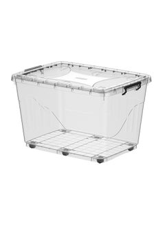 Cosmoplast 132-Liter Plastic Storage Box With Wheels And Lockable Lid ...