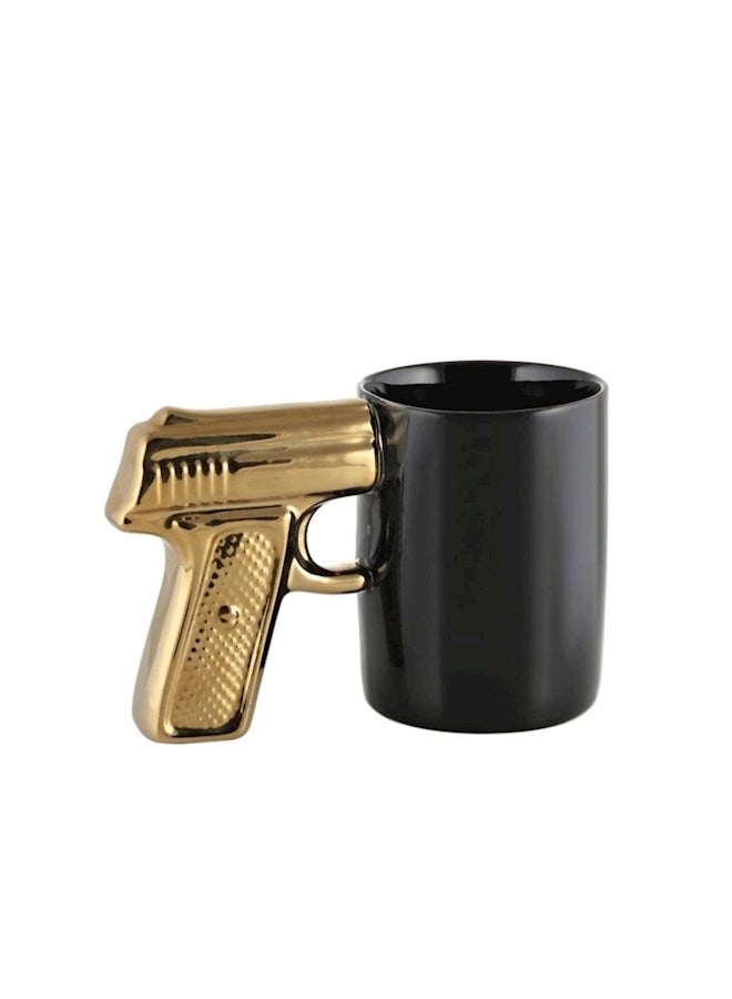 Generic Gun Handle Mug Black/Gold | Best Price UAE | Dubai, Abu Dhabi