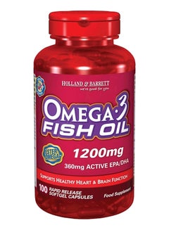 H&B Omega 3 Fish Oil - 100 Capsules UAE | Dubai, Abu Dhabi