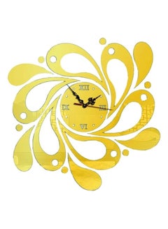 Generic Acrylic Analog Wall Clock Gold UAE | Dubai, Abu Dhabi