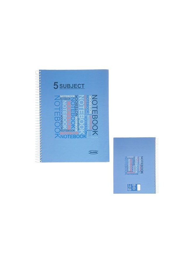 Yassin A4 Notebook 5 Subject 190 Paper Blue | Best Price Egypt | Cairo ...
