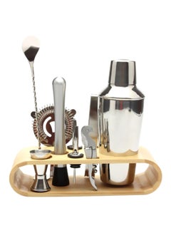 Generic 9-Piece Cocktail Shaker Bartender Kit Silver/Beige KSA | Riyadh ...