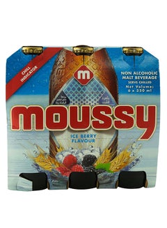 Moussy Non Alcoholic Ice Berry Flavour Malt Beverage Bottles 330ml Pack ...