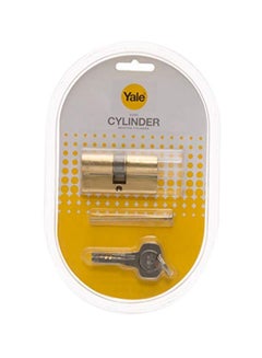 Yale Cylinder Polished Brass Key Gold/Silver 60mm KSA | Riyadh, Jeddah