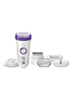 BRAUN Silk-Epil 9 Wet And Dry Epilator White/Purple | Best Price KSA ...