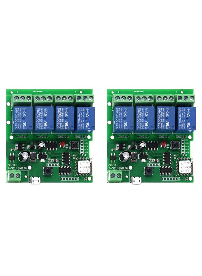 Generic 2-Piece Wireless Smart Home Automation Module Switch Set Green ...