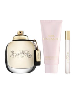 COACH 3-Piece Floral EDP Gift Set (90 ml EDP, 100 ml Body Lotion, 7.5 ...