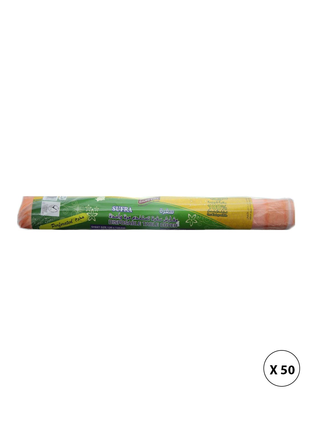 ENVIRO CARE 50-Piece Supra Disposable Table Cover Sheet Set Multicolour ...