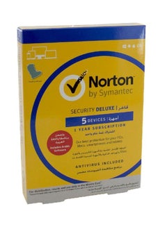 Norton Symantec Security Deluxe - 5 Devices Yellow/Blue UAE | Dubai ...