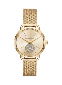 Michael Kors women Portia Crystal Studded Stainless Steel Analog Watch ...