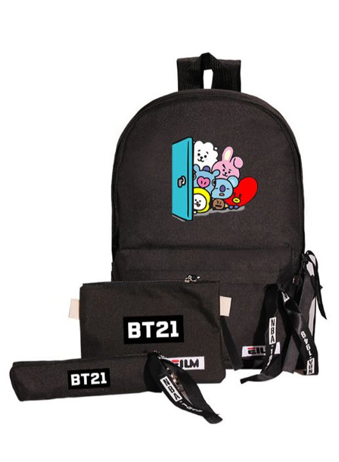 Generic 3-In-1 BTS Series Printed School Backpack Black | Best Price ...