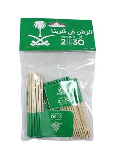 Generic 50-Piece Mini Saudi Arabia National Day Flags 3.5 x 2.5 cm ...