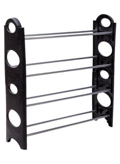 Marzo 4-Level Shoe Storage Rack Black/Silver KSA | Riyadh, Jeddah