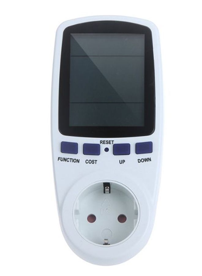 Generic EU Plug Energy Meter With Power Factor White/Blue | Best Price ...