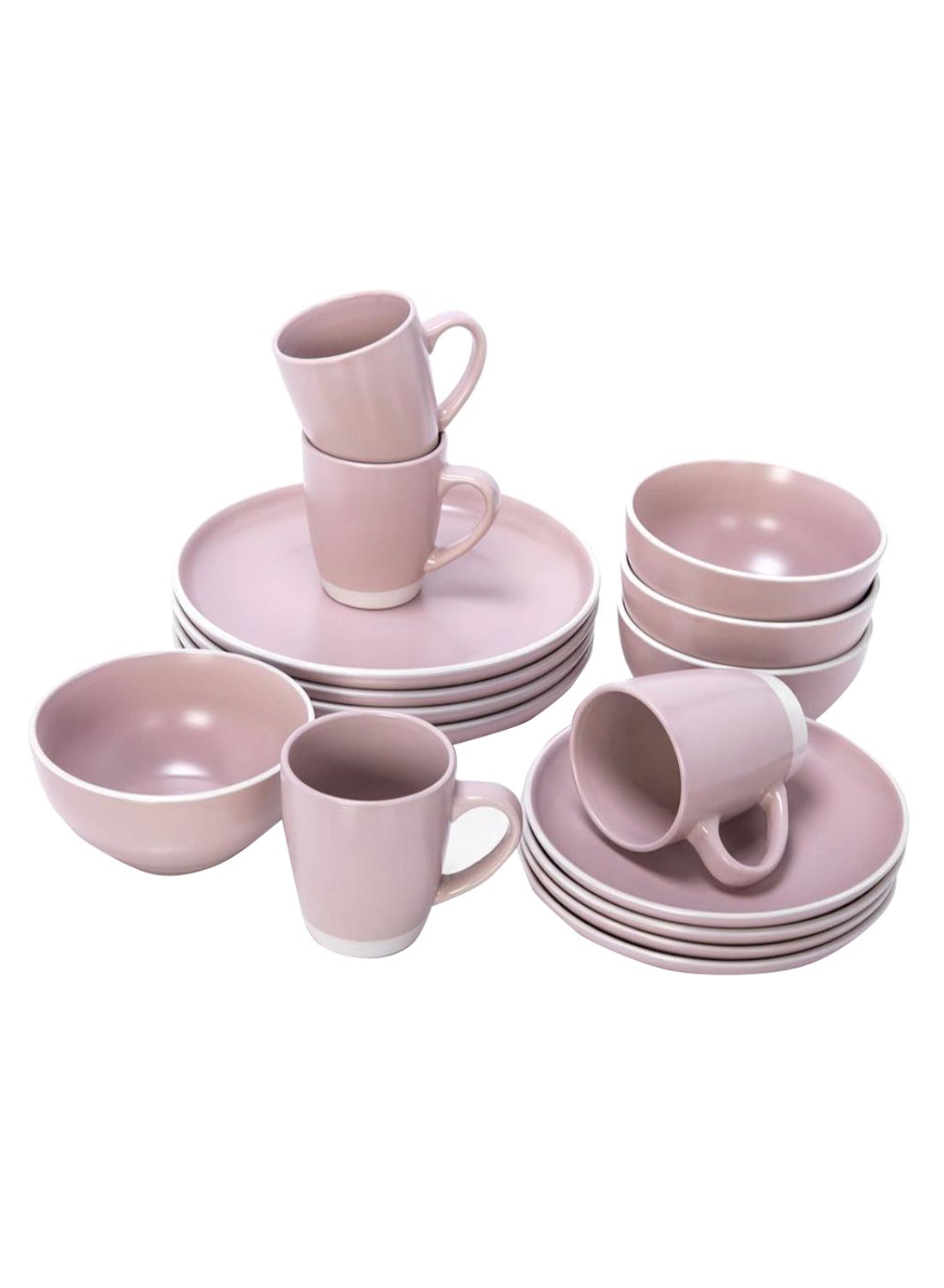 La Mesa 16-Piece Dinnerware Set Pink | Best Price KSA | Riyadh, Jeddah