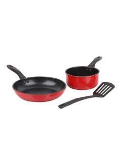 Homeway 3-Piece Cookware Set Red/Black KSA | Riyadh, Jeddah