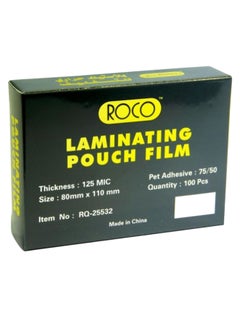 ROCO 100-Piece Thermal Laminating Film Set Clear KSA | Riyadh, Jeddah