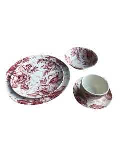 Claytan 16-Piece Impression Floral Dinner Set Multicolour 31x33x28cm ...