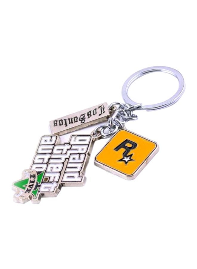 Generic Gta 5 Game Keychain Silver/Yellow/White | Best Price KSA ...