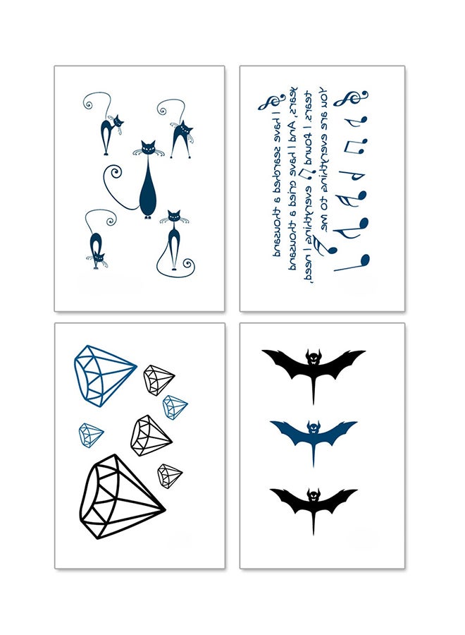 Generic 4-Piece Waterproof Temporary Tattoo Sticker Set | Best Price ...