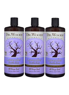 Dr. Woods 3-Piece Pure Lavender Castile Soap with Organic Shea Butter ...