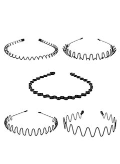 Generic 5-Piece Stretchable Hair Band Set Black One Size KSA | Riyadh ...