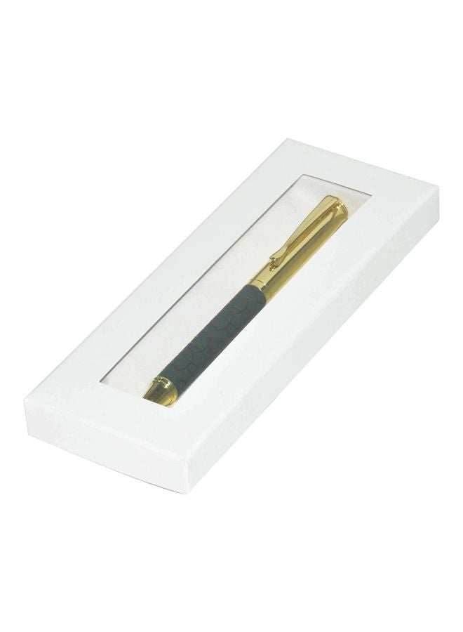 FIS Embossed Ballpoint Pen With Italian PU Wrapper And Gift Box Gold ...