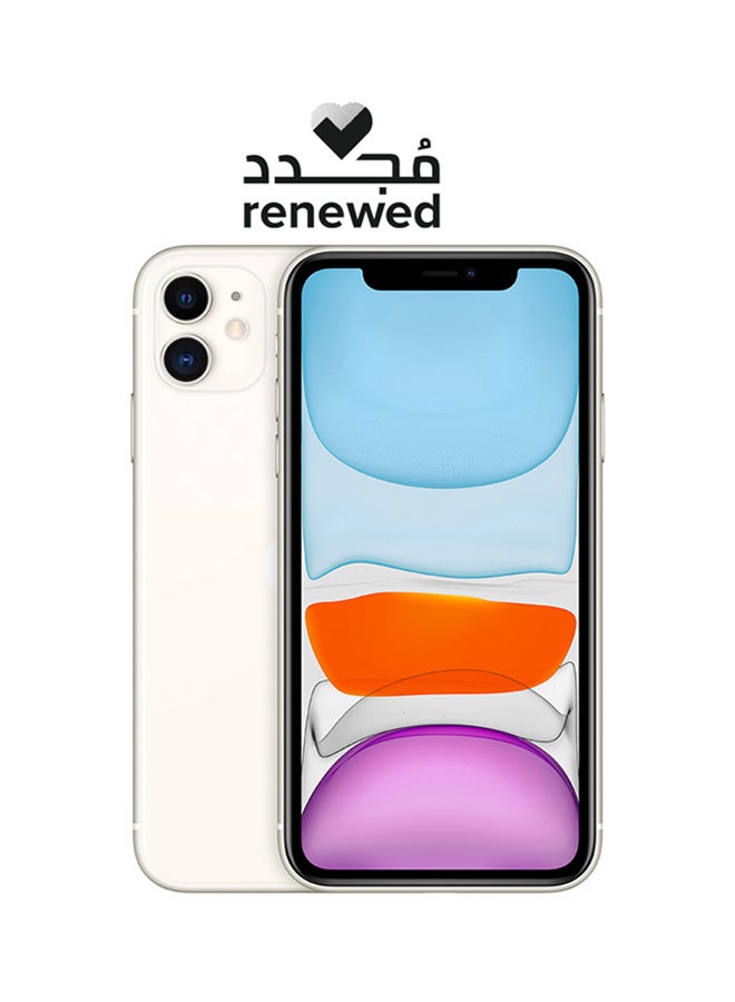 Apple Renewed - iPhone 11 Dual SIM With FaceTime White 128GB 4G LTE ...
