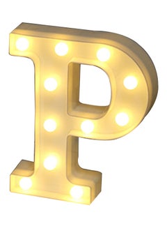 Generic Alphabet P Letter Shape Decorative LED Light Warm White | Best ...