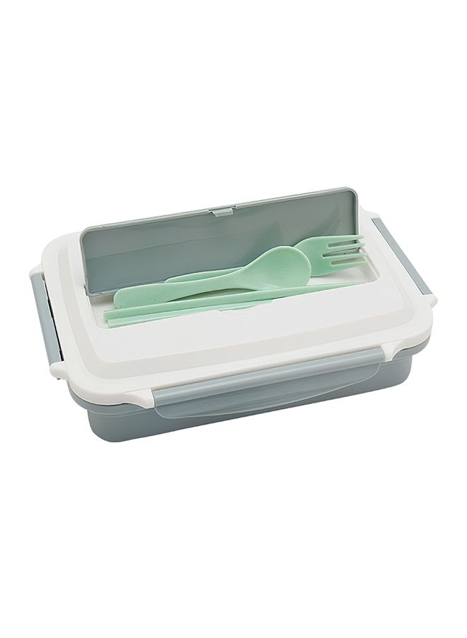 Generic 4-Grid Microwave Leakproof Lunch Box With 3-Piece Cutlery Set ...